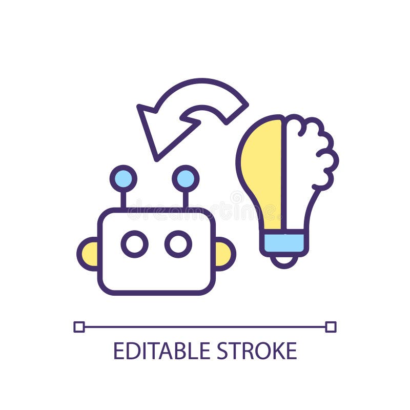 Algorithms Icon, Black Vector Sign with Editable Strokes, Concept ...