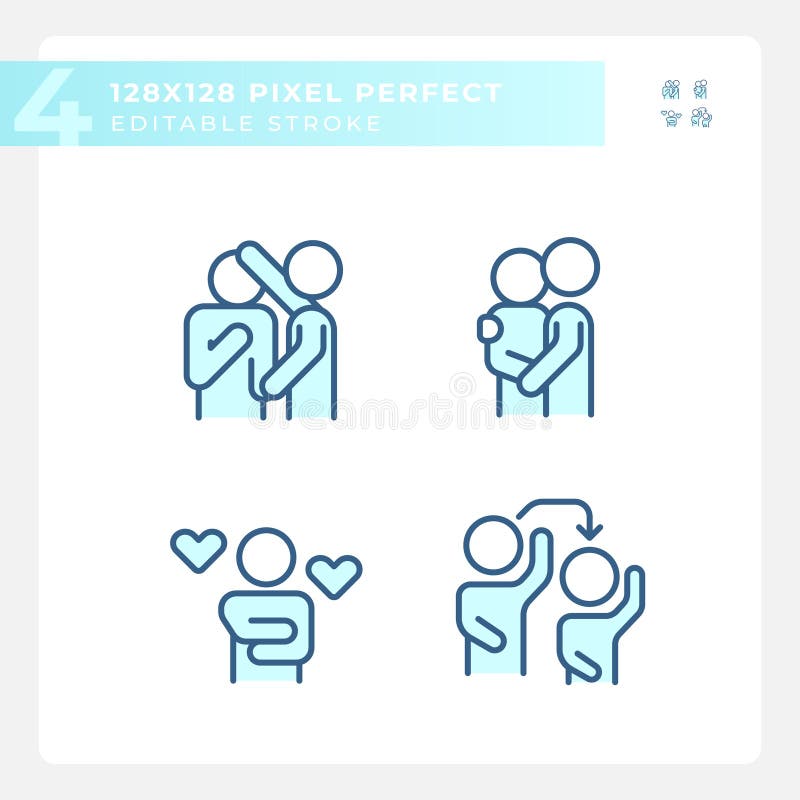Editable Pixel Perfect Blue Psychology Icons Stock Illustrations – 7 ...
