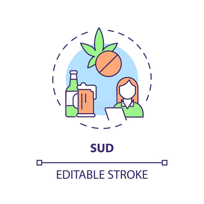 2D Customizable SUD Line Icon Concept Stock Vector - Illustration of ...