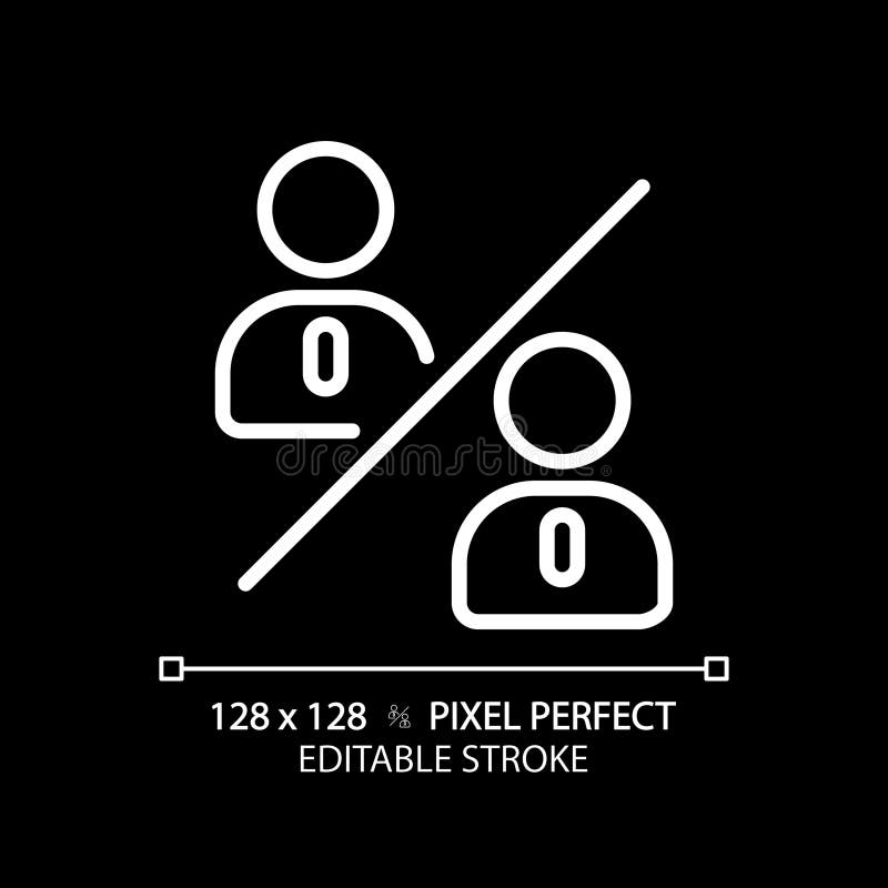 2D Editable Thin Line White People Comparison Icon Stock Vector ...