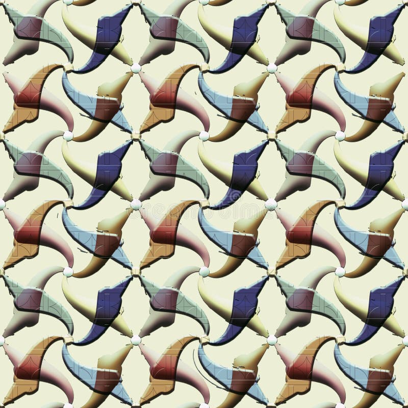 3d Effect Abstract Texture Seamless Pattern Stock Illustration ...