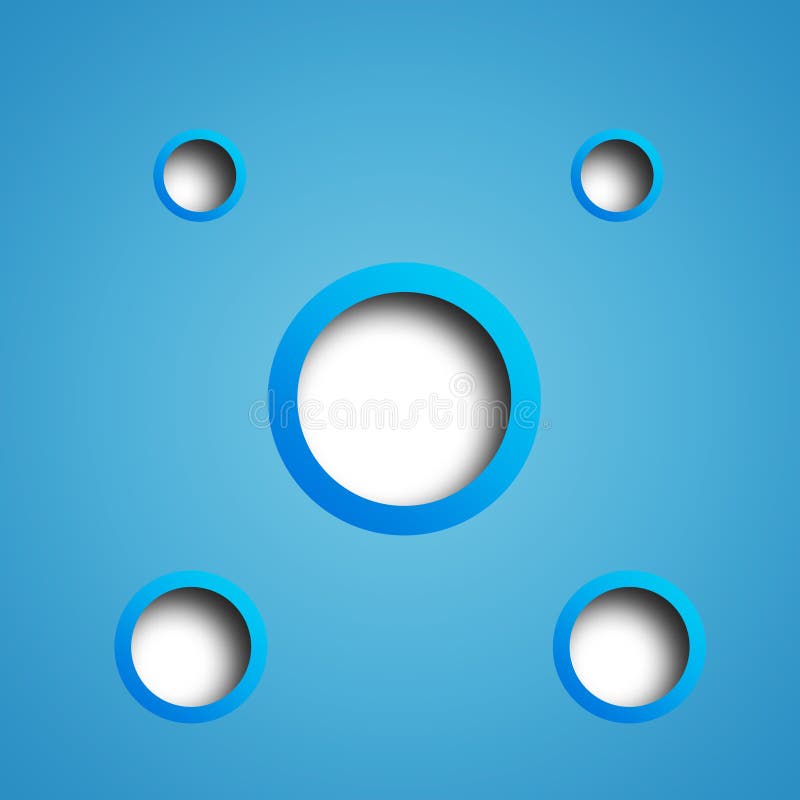 3D Hole Effect Blue Buttons Stock Illustration - Illustration of ...