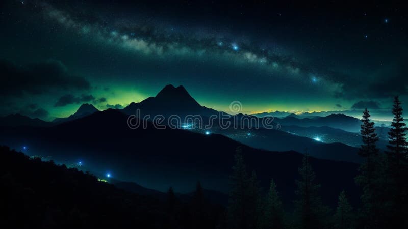 3d Effect - a Breathtaking View of a Starstudded Night Stock ...