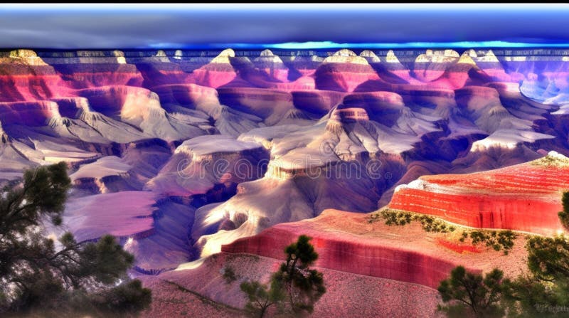 3d Effect - Grand Canyon - Ai-generated Stock Illustration ...