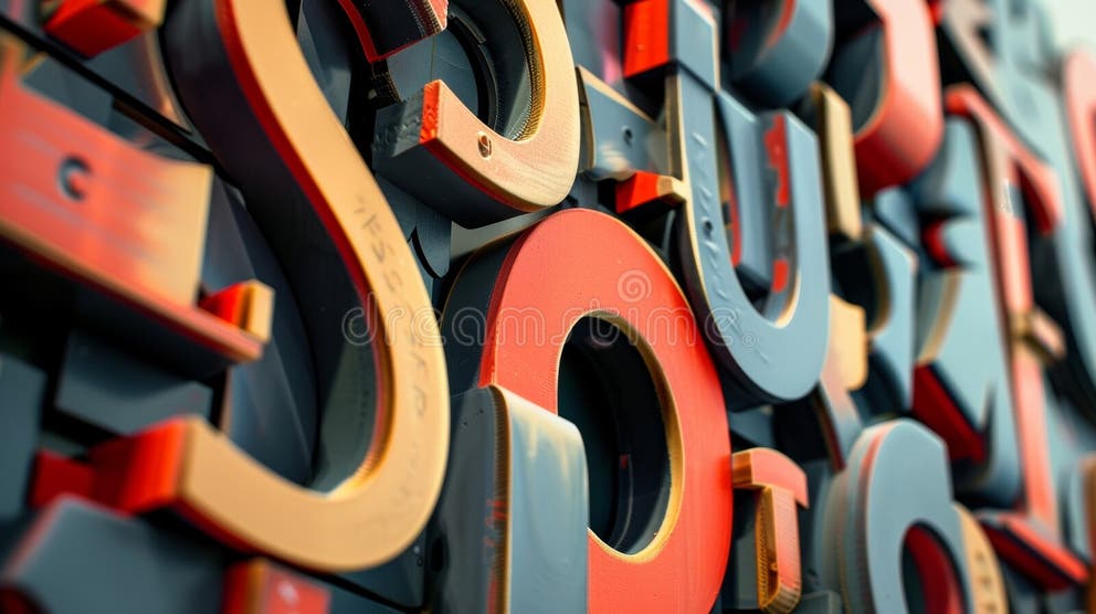 The 3D Effect of these Letters Creates a Sense of Depth Making Them ...