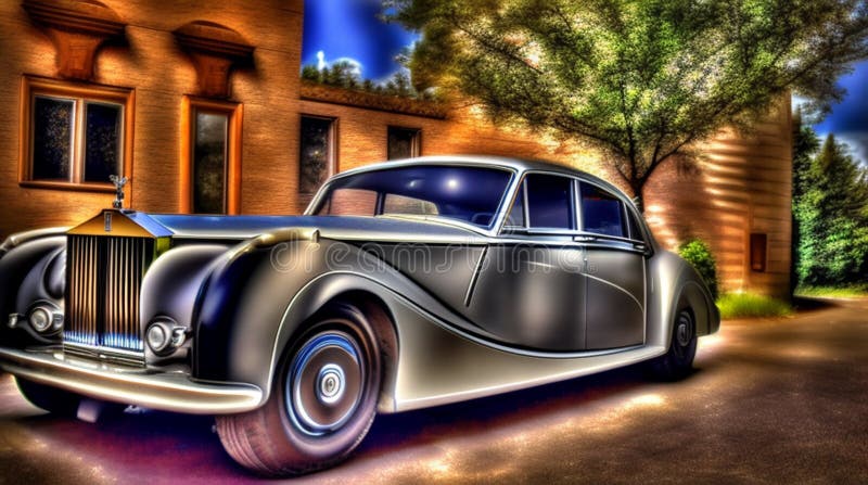 3d Effect - Old Rolls Royce - Ai-generated Stock Illustration ...