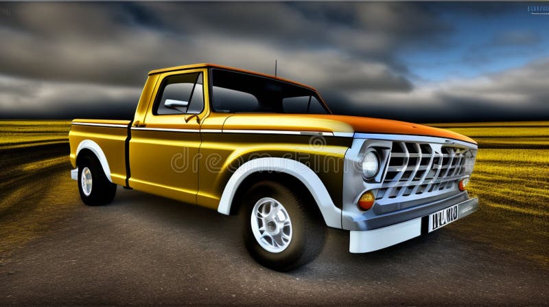 3d Effect - Pick Up Car - Ai-generated Stock Image - Image of graphic ...