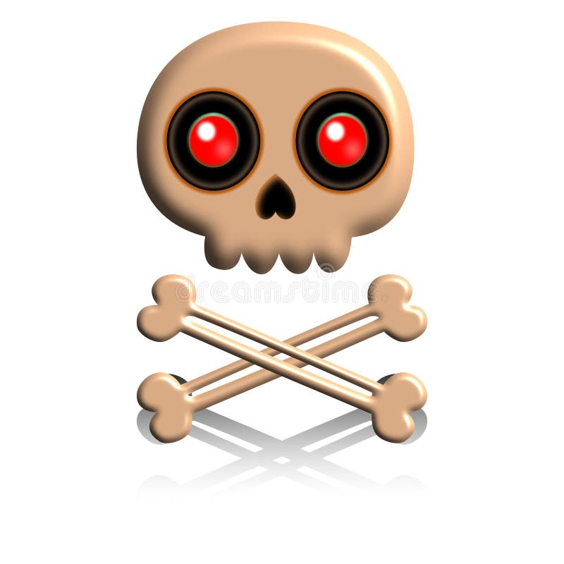 3d Effect Skull Bone Illustration Stock Vector - Illustration of effect ...