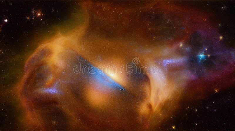 3d Effect - Space Nebula Stars - Ai-generated Stock Illustration ...