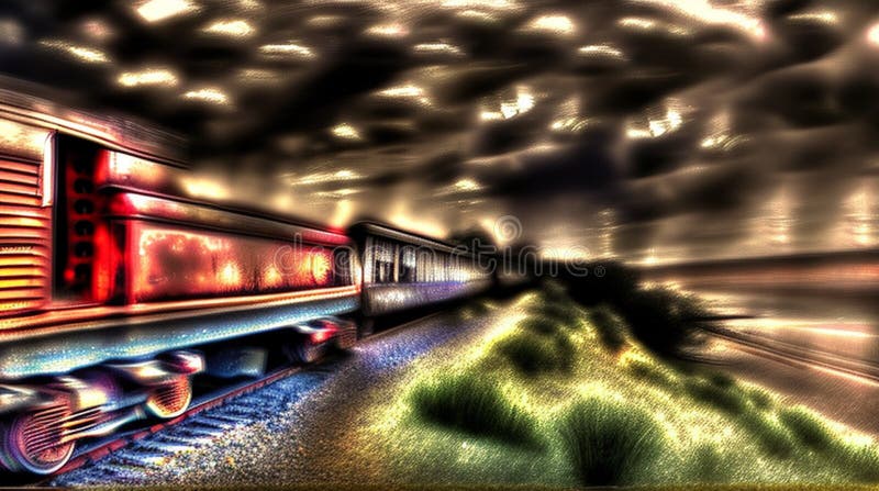 3d Effect - Train - Ai-generated Stock Illustration - Illustration of ...