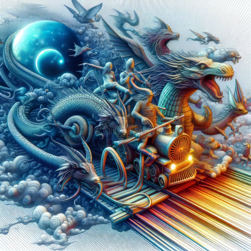 D Effect a Visual Technique that Simulates Depth Perception, Gi Stock ...