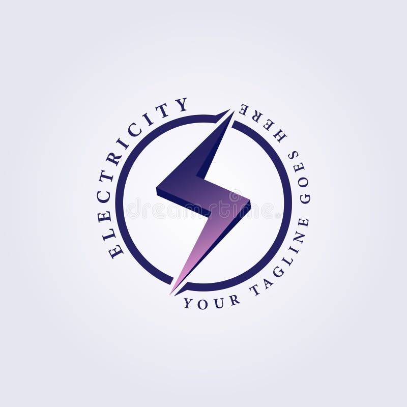 3D Electricity Lightning Volt Logo Vector Illustration Design, in the ...