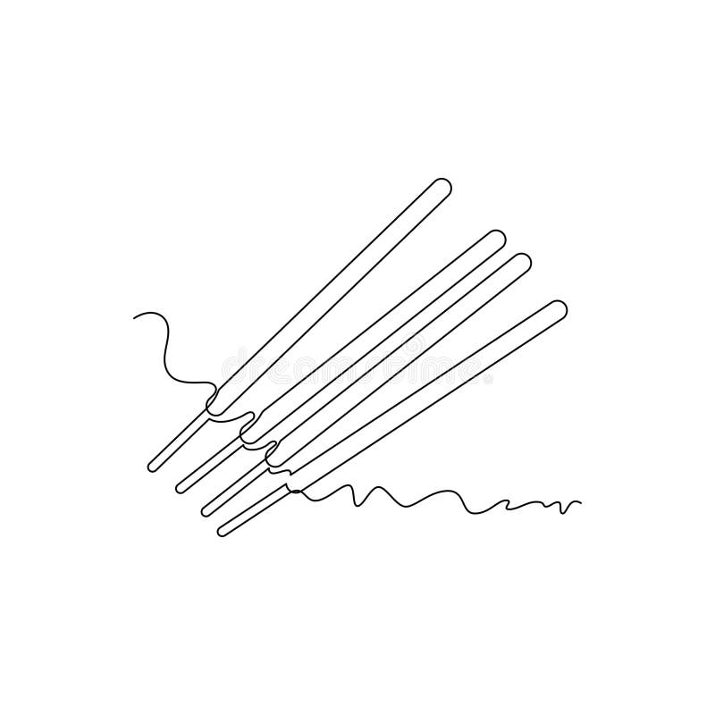 One Line Art Electrodes Vector Illustration Stock Vector - Illustration ...