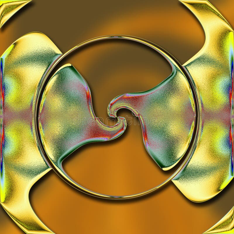 3D Elegant Metallic Frame Artwork Stock Illustration - Illustration of ...