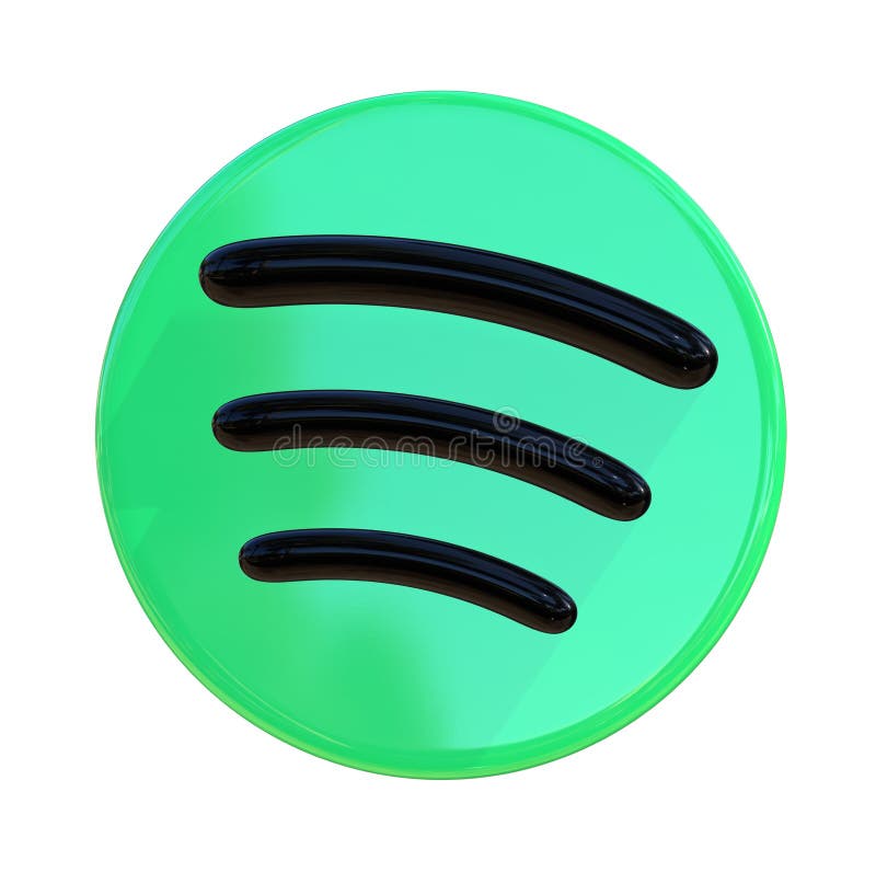 Spotify 3D Social Media Icon Editorial Stock Photo - Illustration of ...
