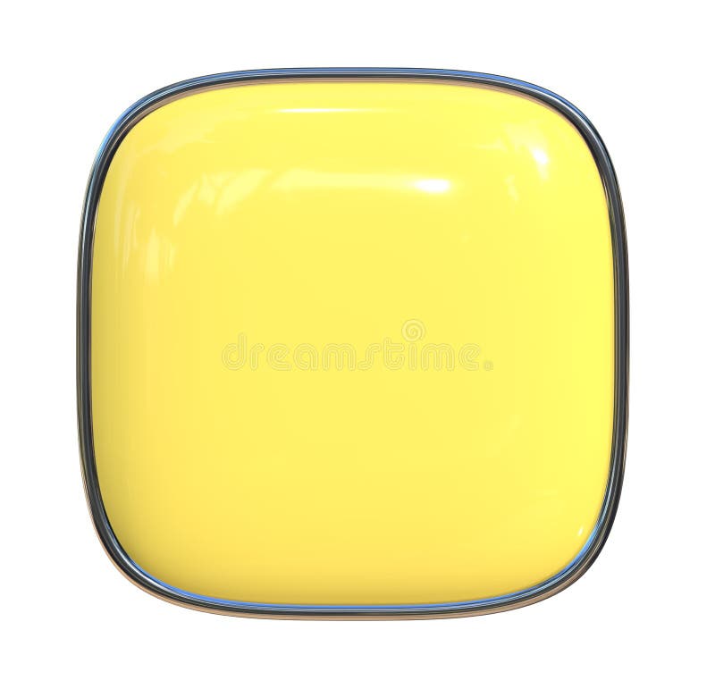 3D Square Button Transparent Illustration Stock Illustration ...