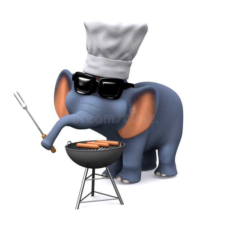 Cooking Elephant Stock Illustrations – 250 Cooking Elephant Stock ...