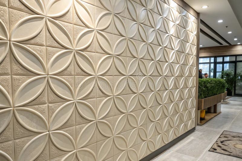 3D Elevation Wall Tiles Design with Ceramic Texture Stock Illustration ...