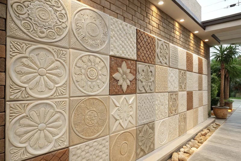 3D Elevation Wall Tiles Design for Ceramic Walls Stock Illustration ...