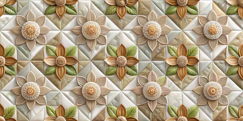 3D Elevation Wall Tiles Design Stock Illustration - Illustration of ...