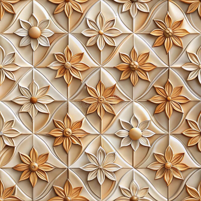 3D Elevation Wall Tiles Design Stock Illustration - Illustration of ...