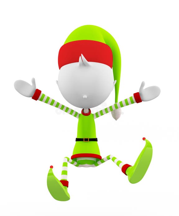 3d Elves with jump pose stock illustration. Illustration of jump - 47210960