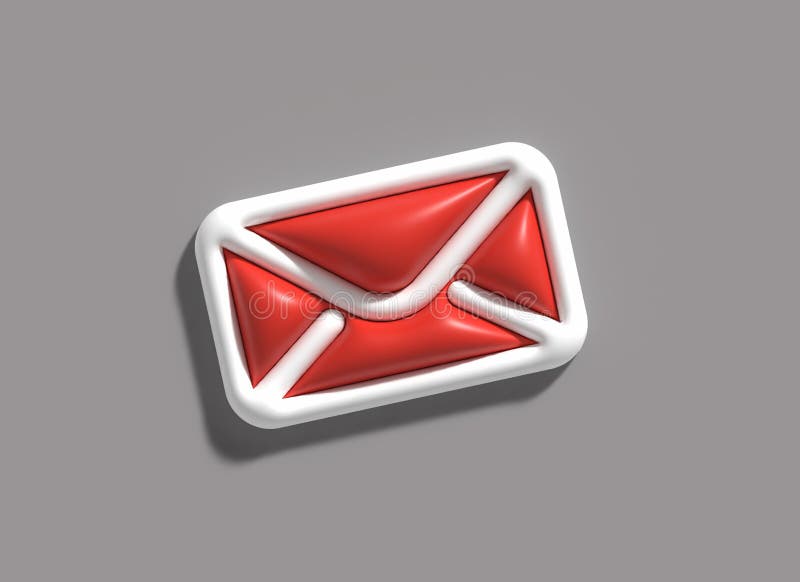 3D Email Icon 3d Illustration Design Stock Illustration - Illustration ...