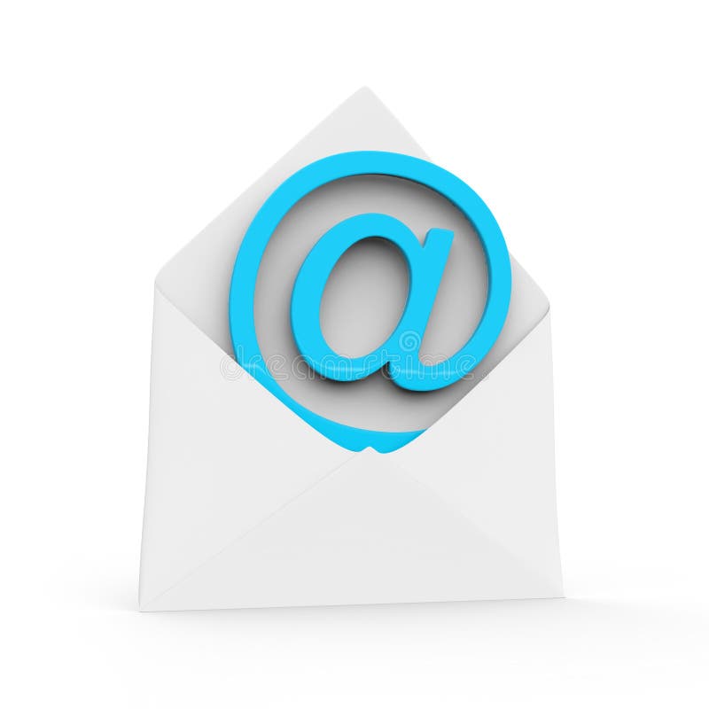 3d Email Message in Envelope Stock Illustration - Illustration of ...