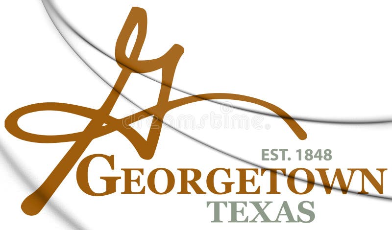 3D Emblem of Georgetown Texas, USA. Stock Illustration - Illustration ...