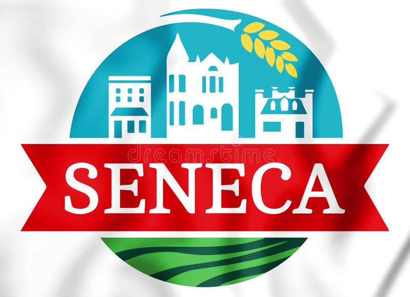 3D Emblem of Seneca Kansas, USA. Stock Illustration - Illustration of ...
