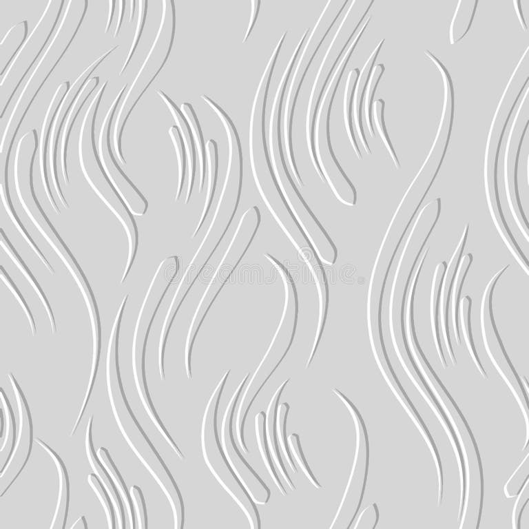 3d Embossed Seamless Abstract Vector Pattern with Dynamic Wavy Lines ...