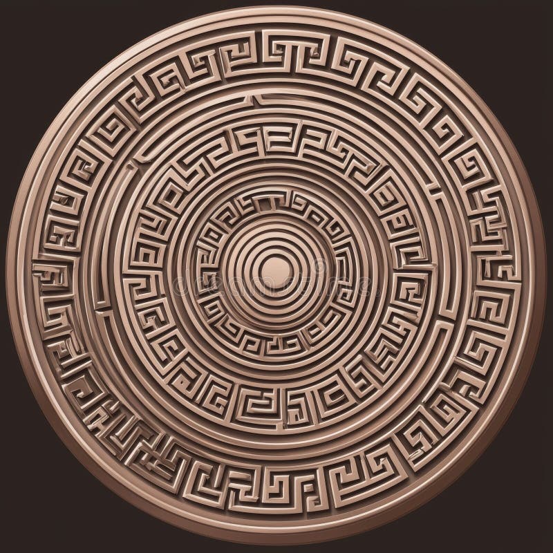 3D Embossed Square Frame and Mandala Pattern. Ancient Embossed ...