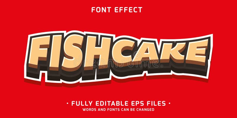 3d Embossed Text Effect with Fish Shape for Food and Drink Logo and ...