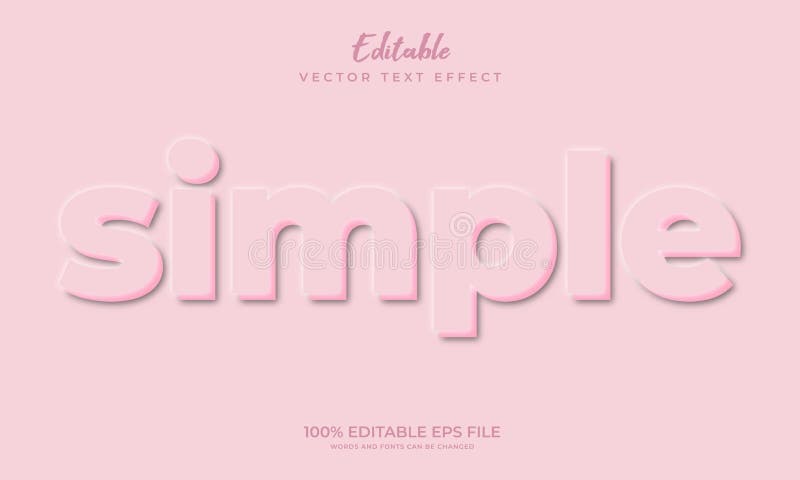 Embossed Vector Text Style Effect, Editable Text Effect Stock Vector ...