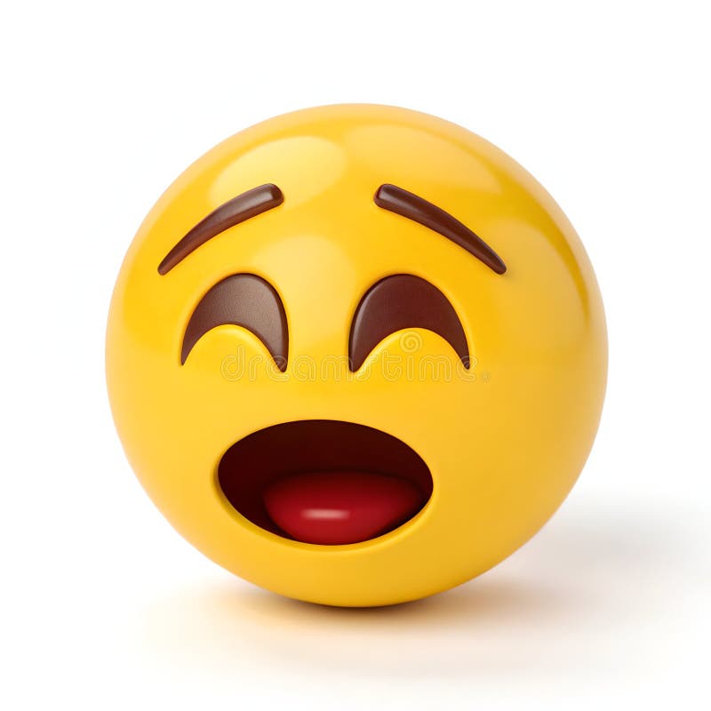 3D Emoji Nauseous Isolated on White Background Stock Illustration ...