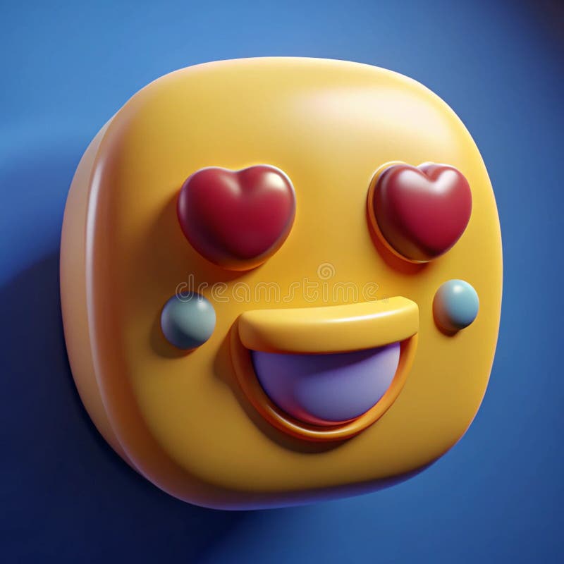 3D Emoji Pack Icons Around 3D Rendering Stock Illustration ...