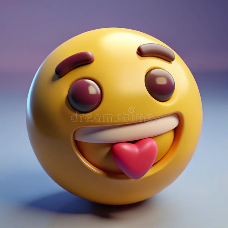 3D Emoji Pack Icons Around 3D Rendering Stock Illustration ...