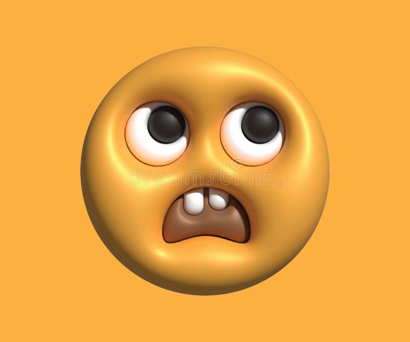 3D Emoticon teeth out stock vector. Illustration of poster - 273794720