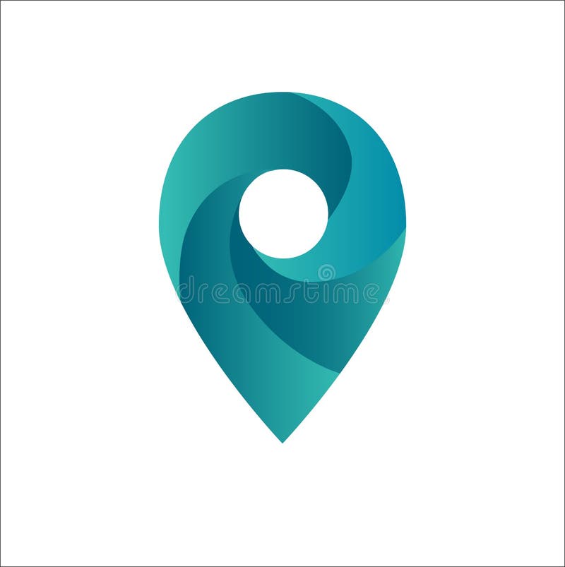 3D Emplacement Logo with Gradient Green Color Illustration Stock ...