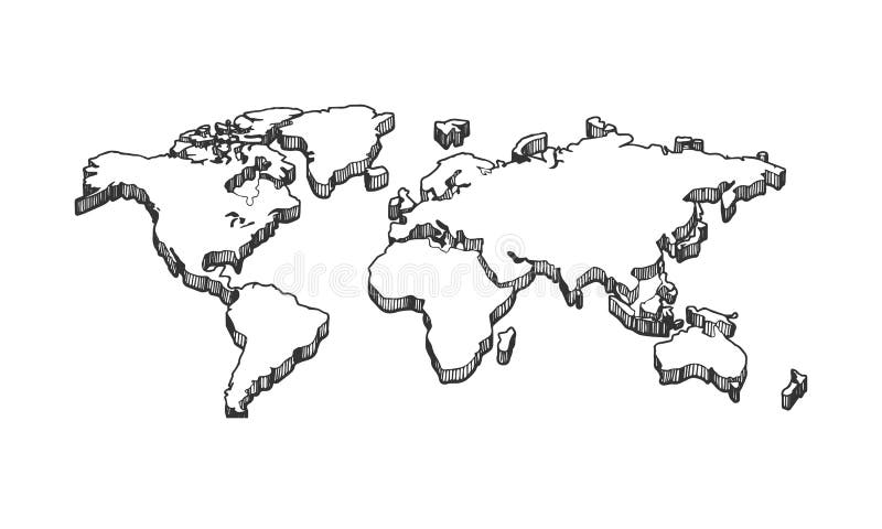 3d empty blank white map stock vector. Illustration of modern - 127574543