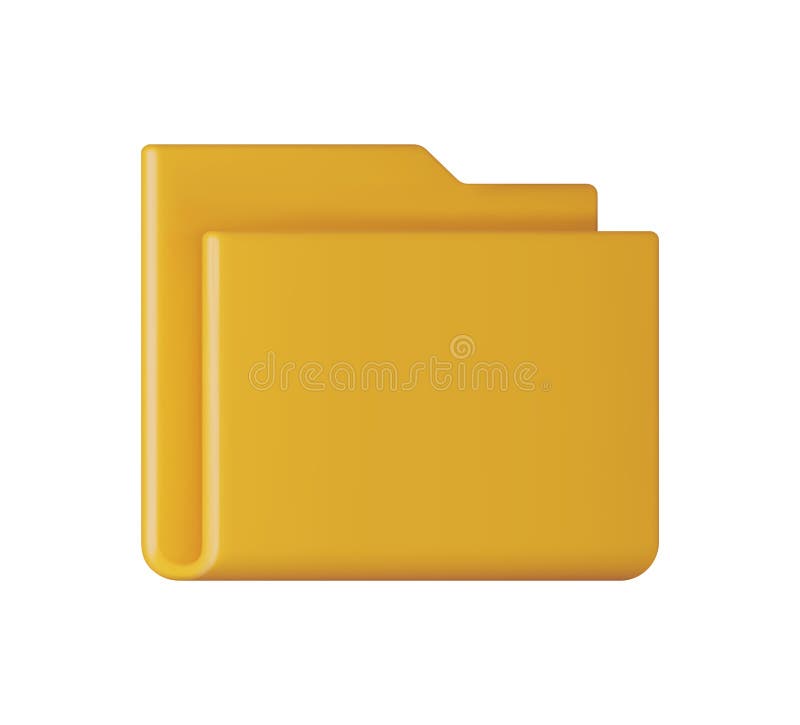 3D Empty Business Folder Isolated on White Stock Vector - Illustration ...