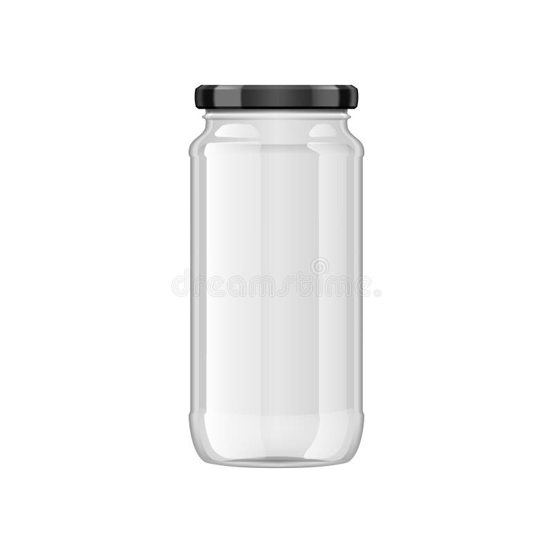 3D Empty Glass Jar on White Background Stock Vector - Illustration of ...