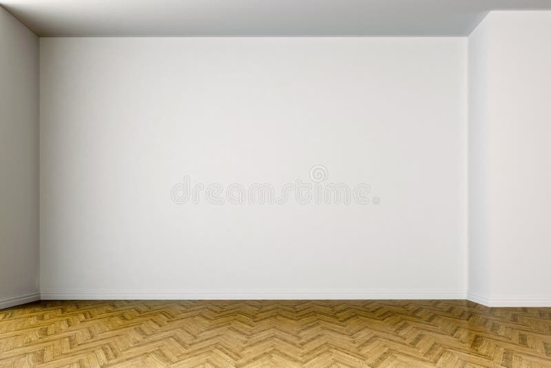 3d Empty Interior with White Walls Stock Illustration - Illustration of ...