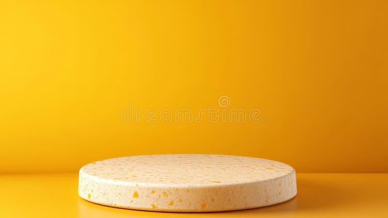 3D Empty Podium Copy Space Product Banner Yellow Background this Image ...