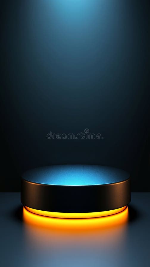 3D Empty Podium with Dramatic Lighting and Copy Space this Image ...