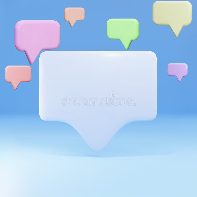 3d Empty Popup Message with Speech Bubbles. Vector Illustration Stock ...