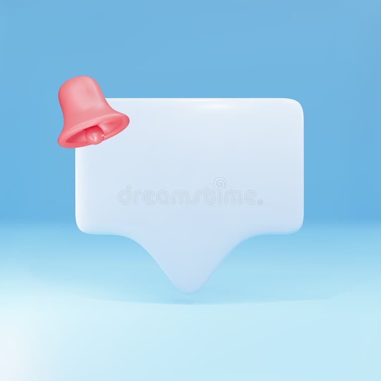 3d Empty Reminder Popup Message, Push Notification Icon. Vector ...