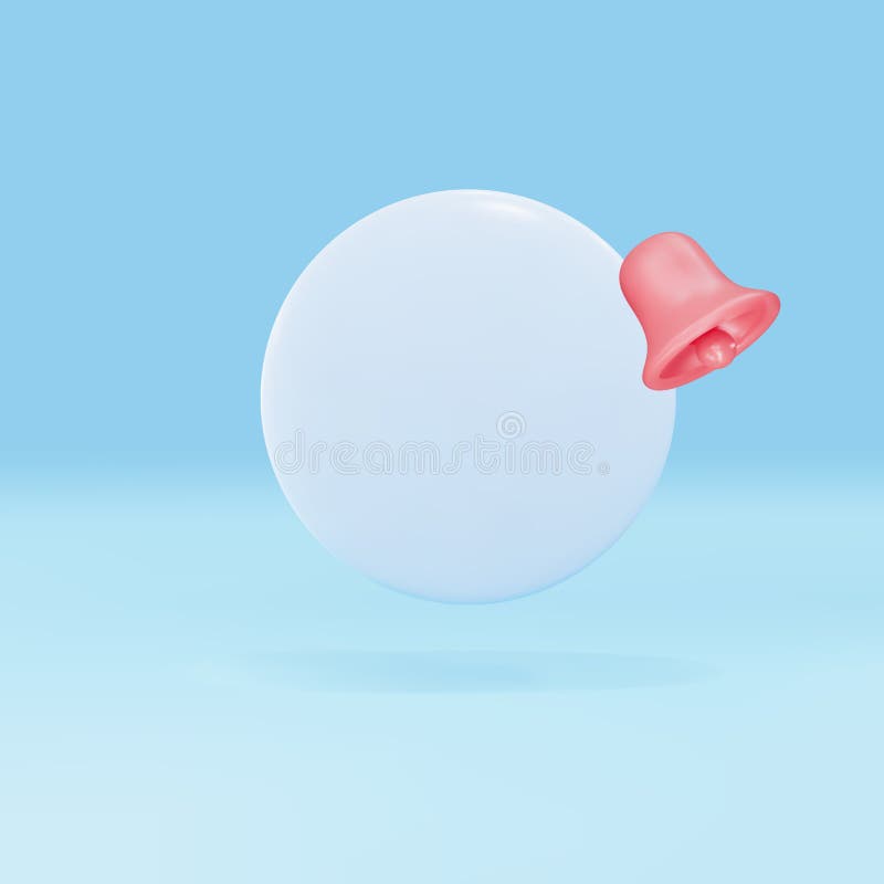 3d Empty Reminder Popup, Push Notification Icon. Vector Illustration ...