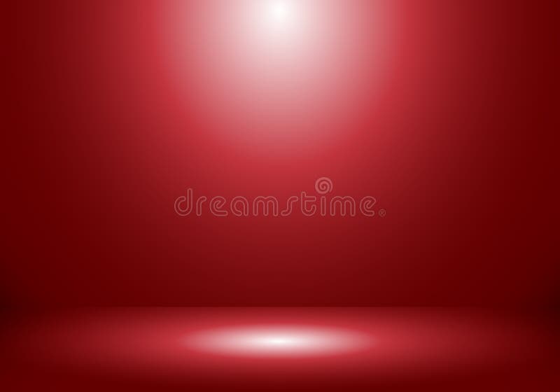 3D Empty Studio Room Show Booth for Designers with Spotlight on Red ...