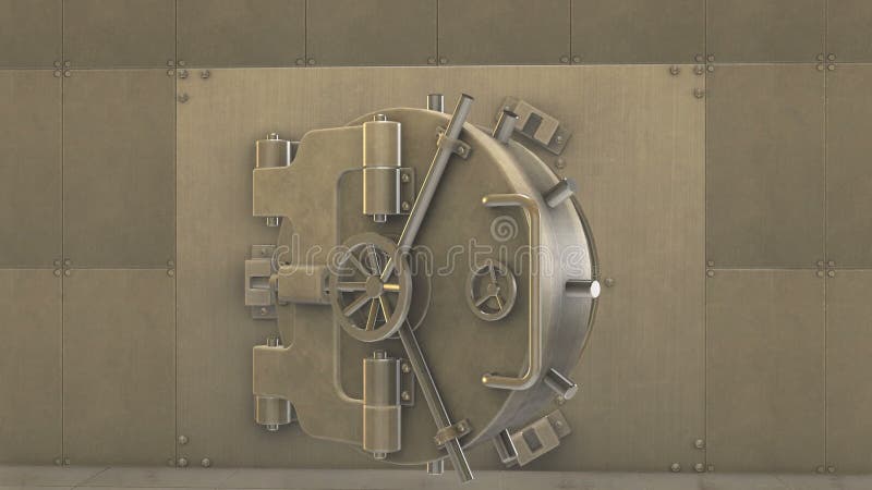 3D Empty Vault Opening stock video. Video of money, finance - 66999909